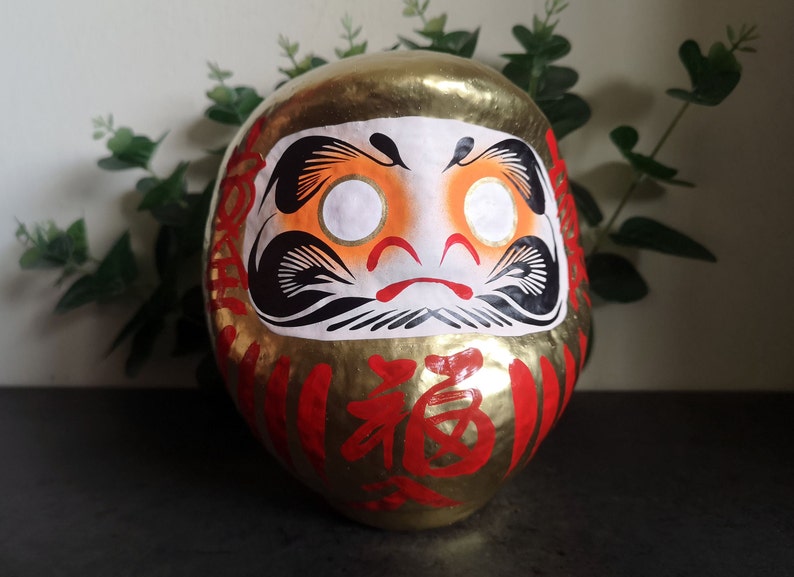 Gold Japanese Daruma Doll - 15cm - Etsy