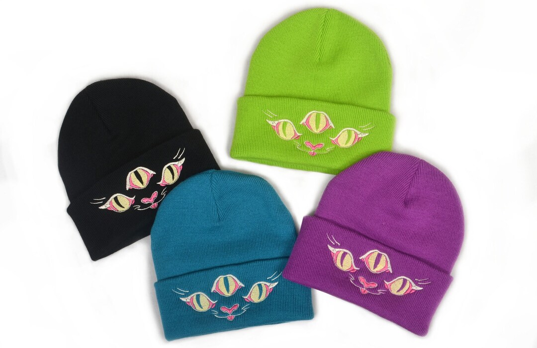 Nekomata Japanese Yokai Beanie - Embroidered Beanie Hat - Etsy