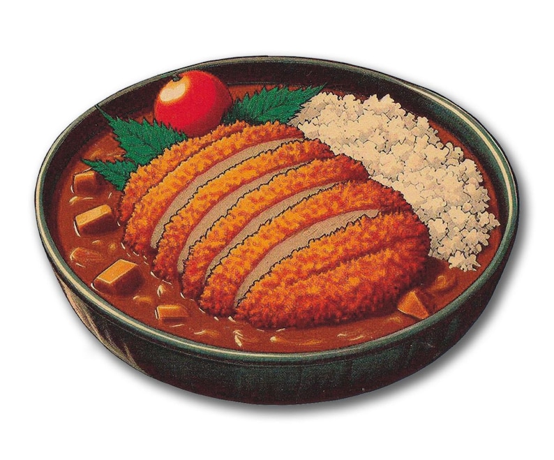 Katsu Curry Sticker Decal Anime Food Japanese Laptop Kawaii - Etsy