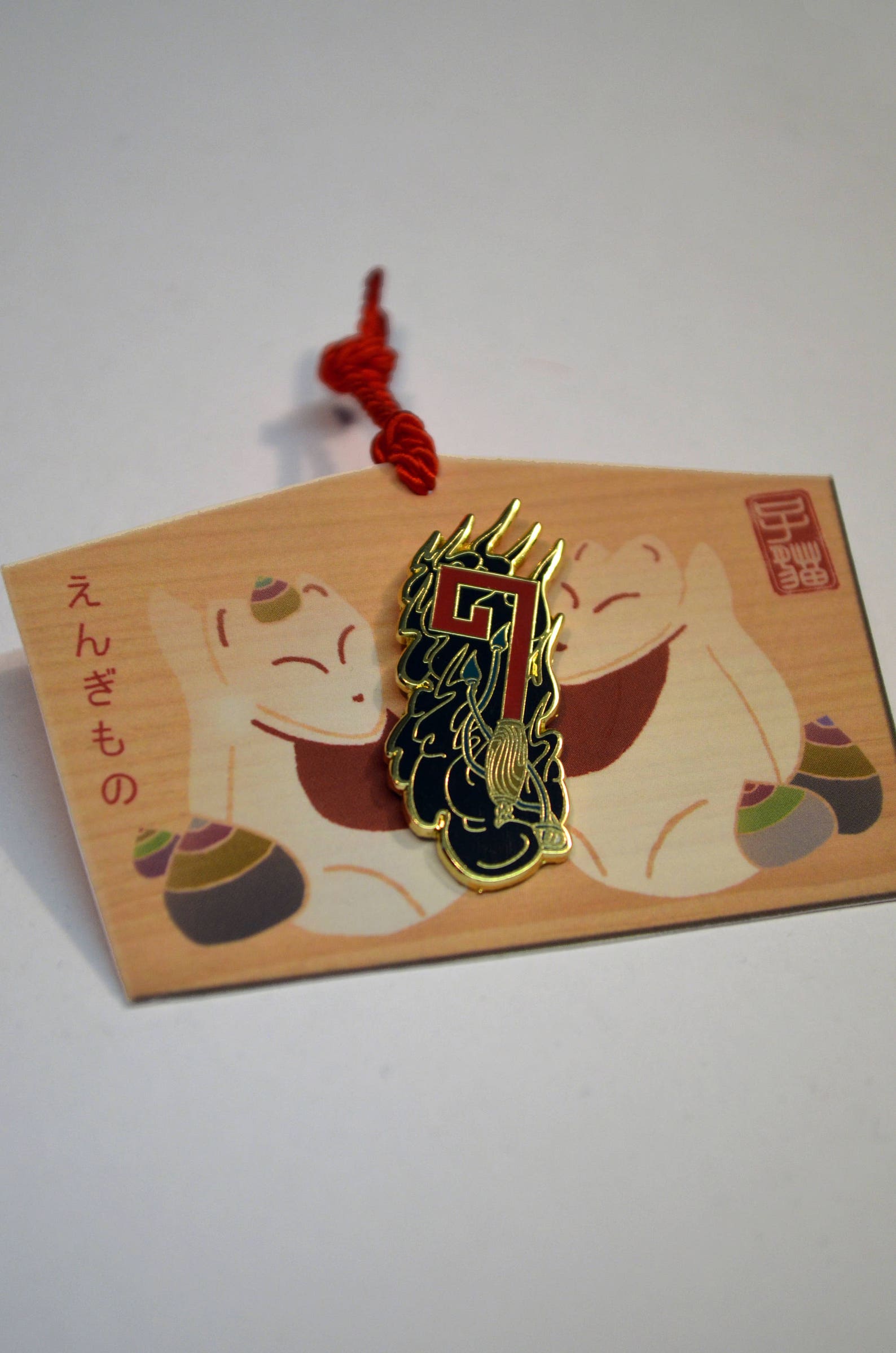 Kitsune Japanese Rice Granary Key Pin - Inari Fox - Kitsune - Shinto ...