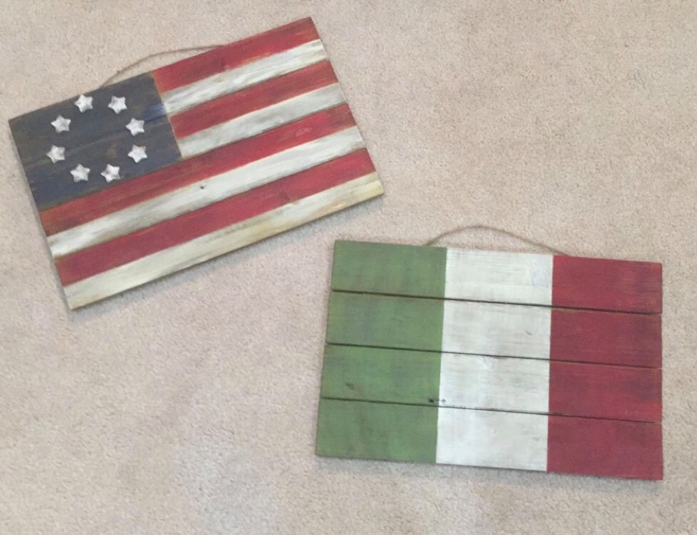Distressed Italian Pallet Flag/ Flag of Italy/ Italian Flag /wooden ...