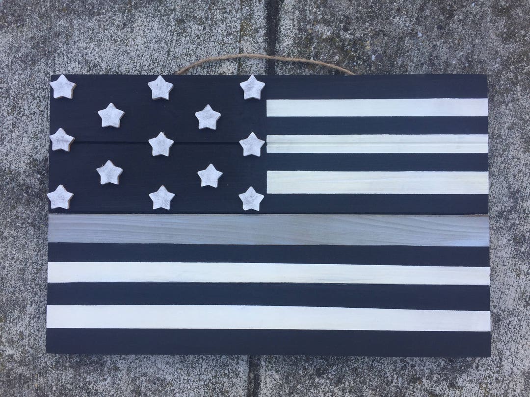 Distressed Correctional Officer Thin Silver Line Flag/ Thin Line ...