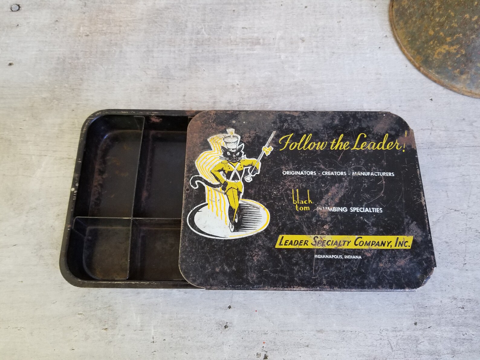 Vintage Metal Parts Box Black Tom Plumbing Specialties | Etsy