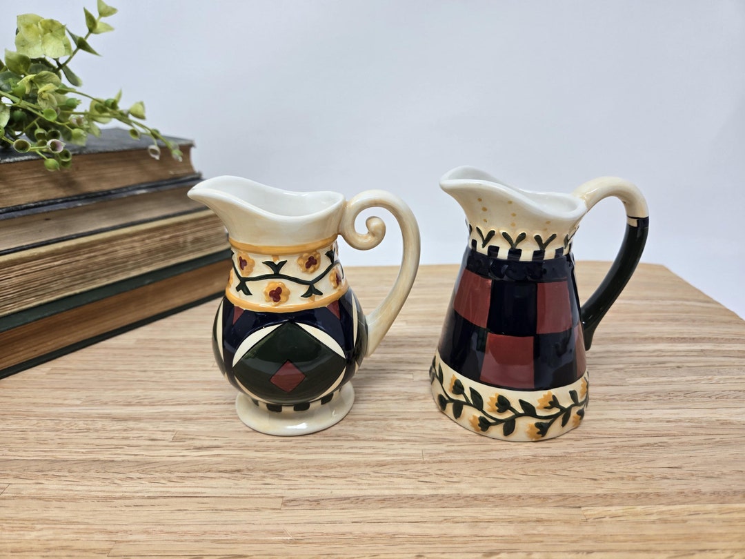 Jim Shore Miniature Ceramic Pitcher Set - Etsy