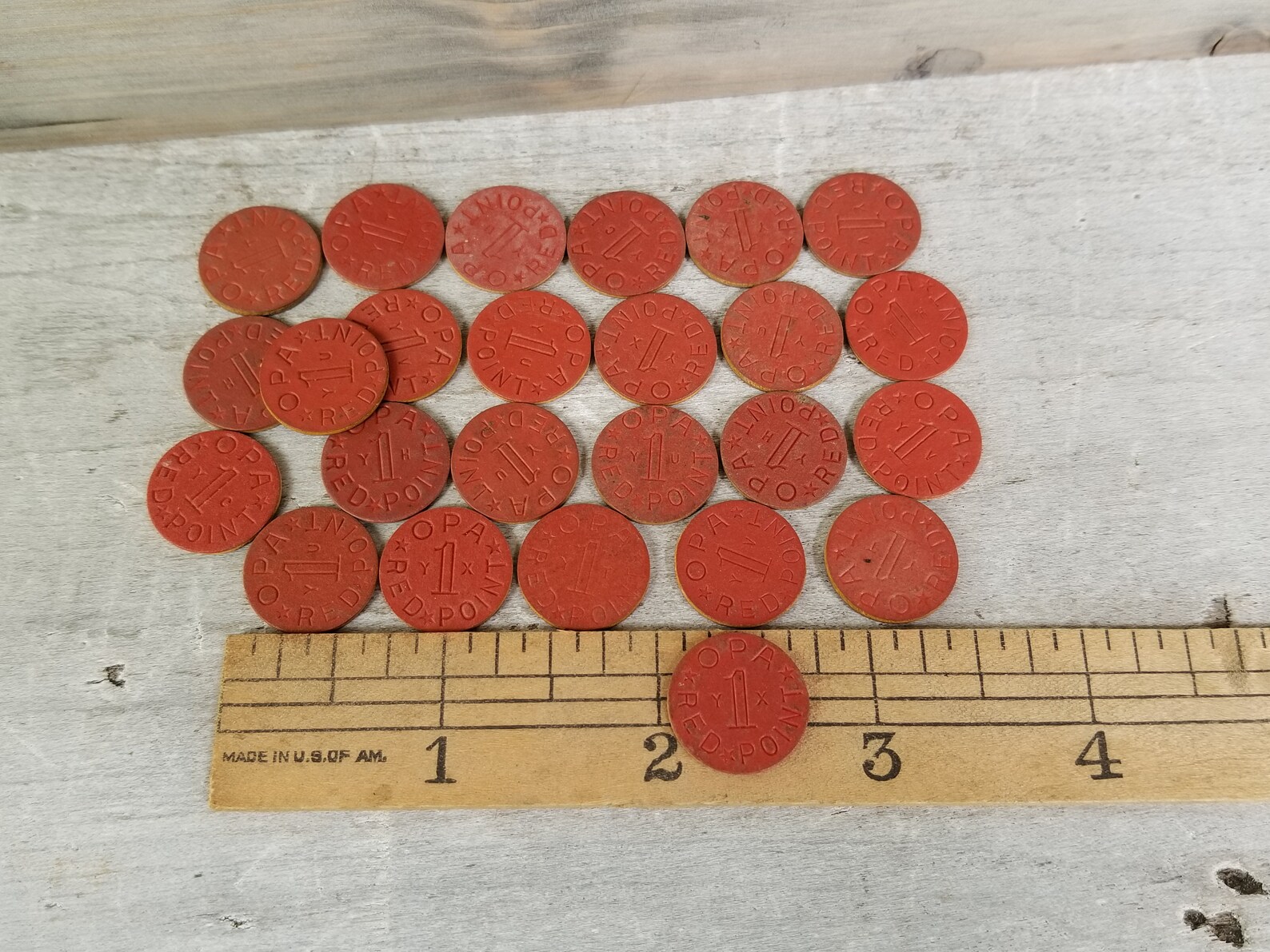 Red OPA Tokens 25-Y WWII Ration Tokens Office of Price - Etsy