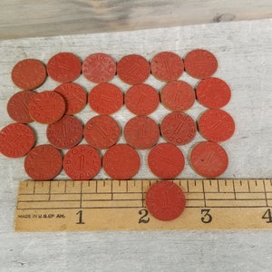 Red OPA Tokens 25-Y WWII Ration Tokens Office of Price Administration ...