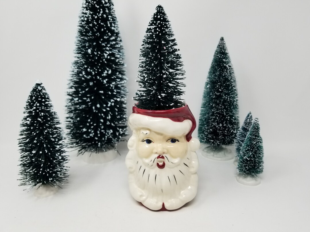 Vintage Hand Painted Ceramic Santa Vase Vintage Christmas - Etsy
