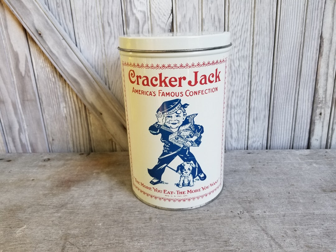 Vintage Cracker Jack Tin 1980 Replica of Early 1900 Cracker Jack ...