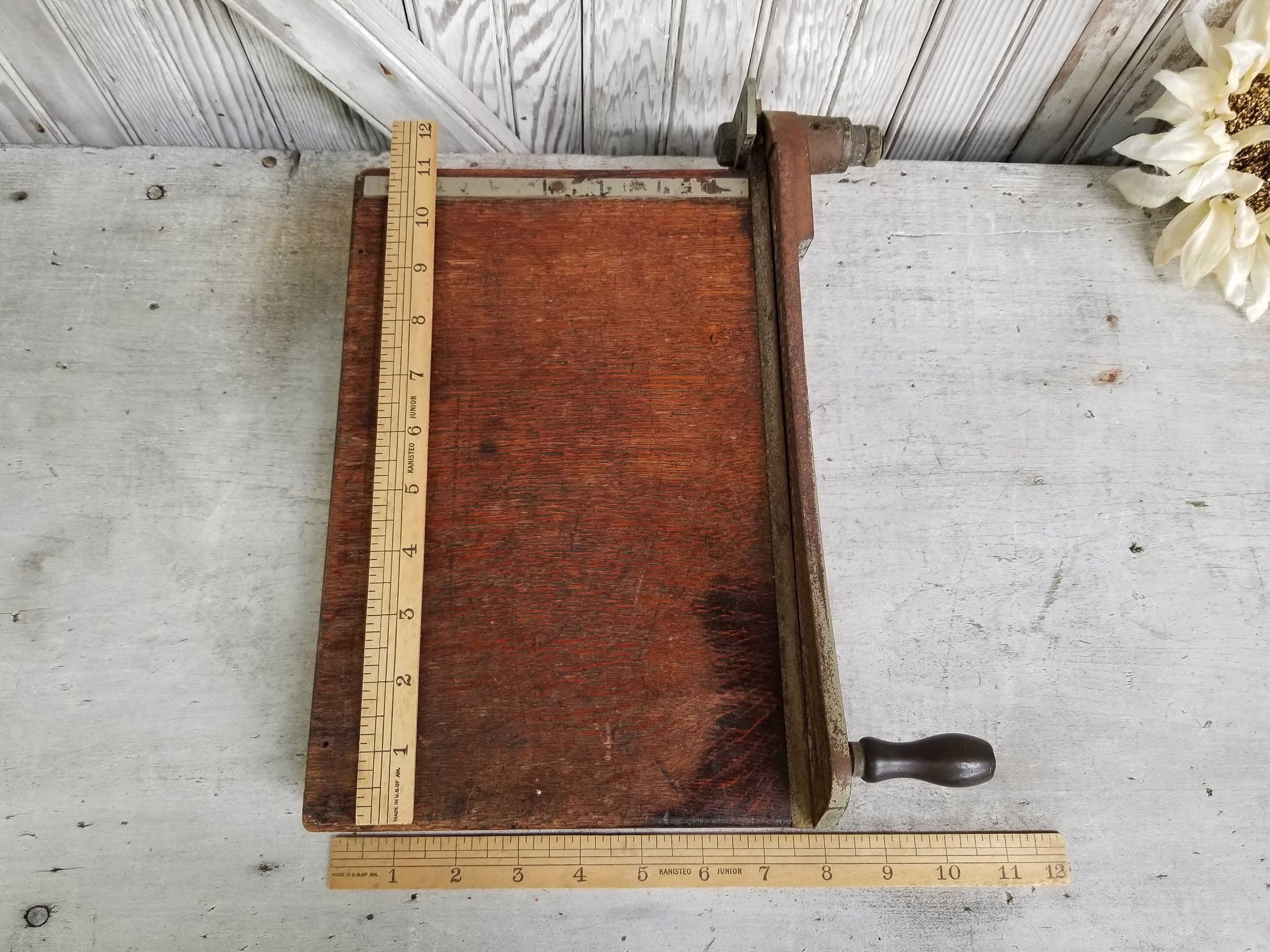 Vintage Paper Cutter Industrial Office - Etsy