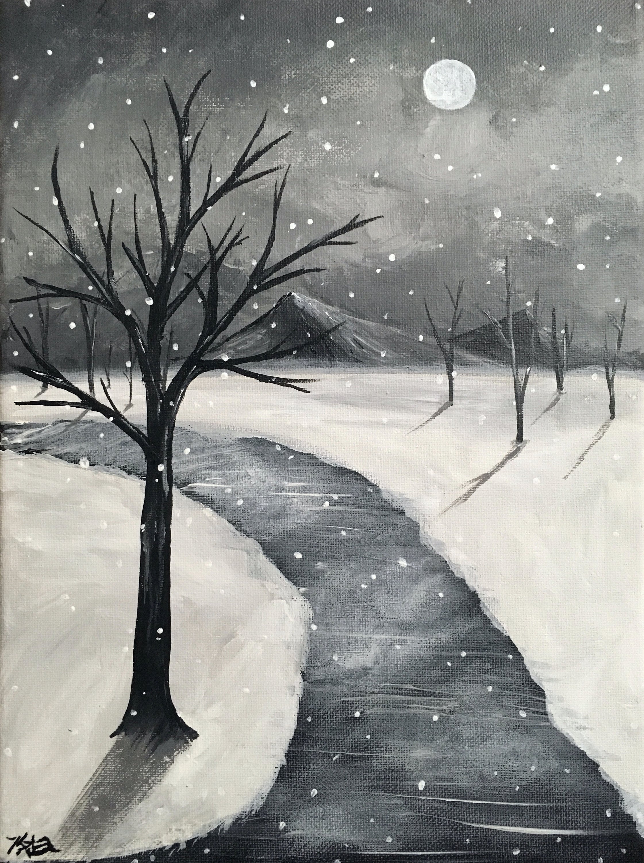 Art Print Winter Road - Etsy