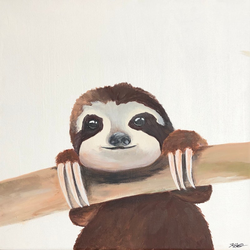 Sloth Painting - Etsy