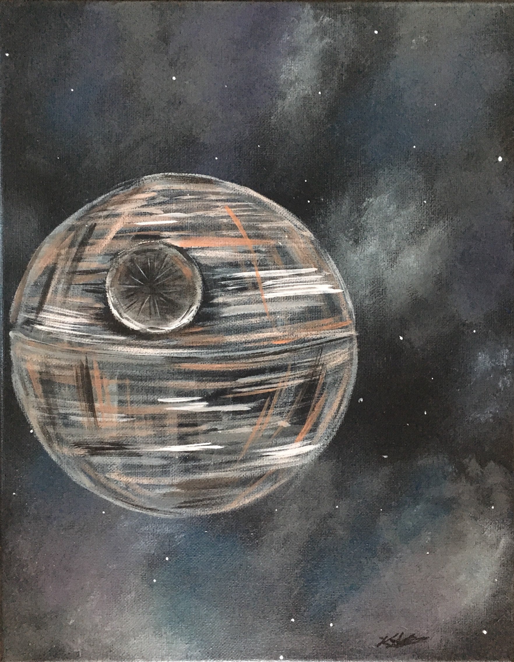 Death Star Acrylic Painting - Etsy