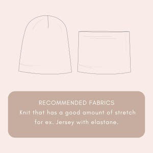 Beanie Hat and Scarf PDF Sewing Pattern Bundle for Beginners Baby ...