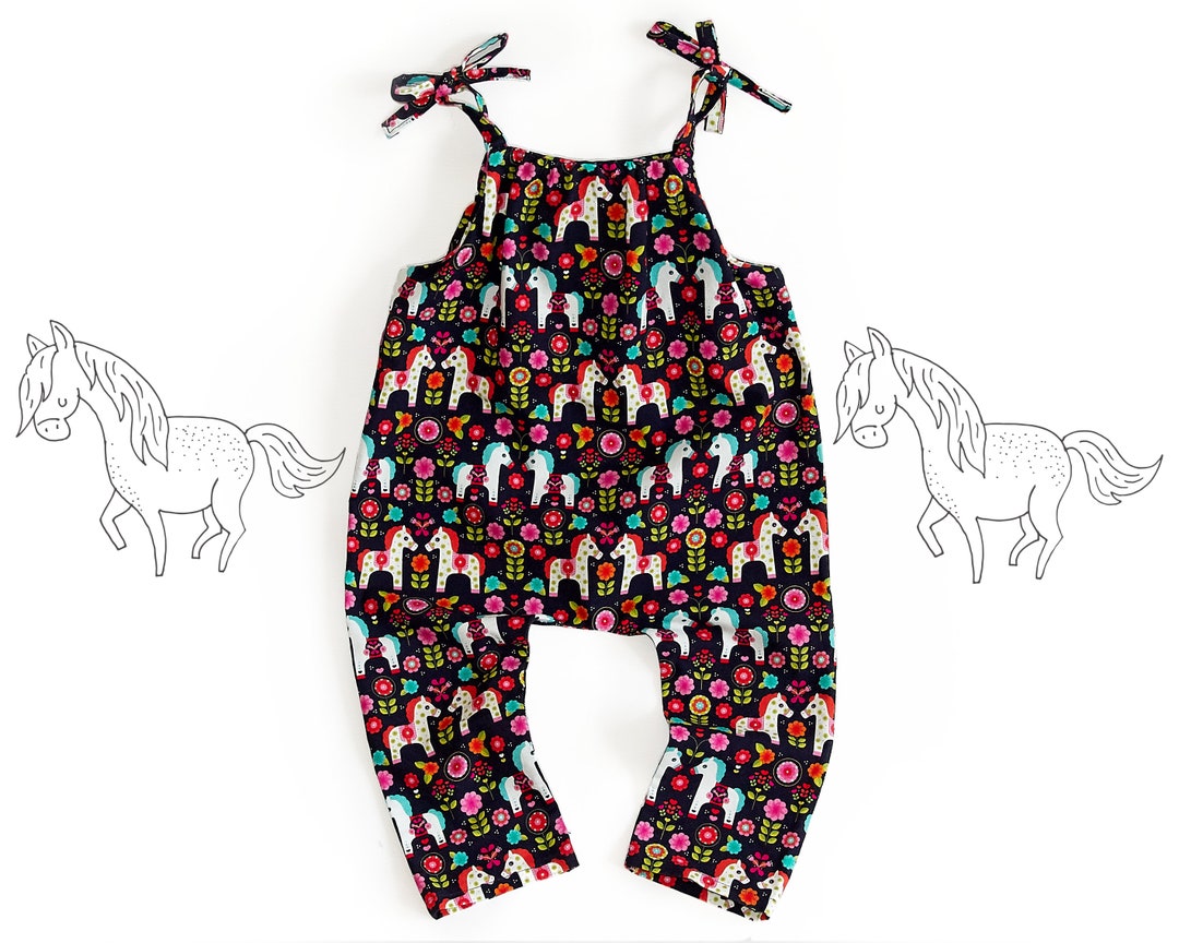 Romper Sewing Pattern PDF, Easy Baby Romper Pattern, Sewing Patterns ...