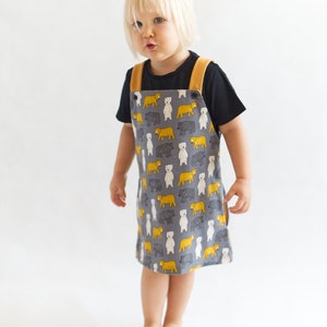 Dungaree Dress Sewing Pattern PDF, Baby Dress Pattern, Girl Sewing ...