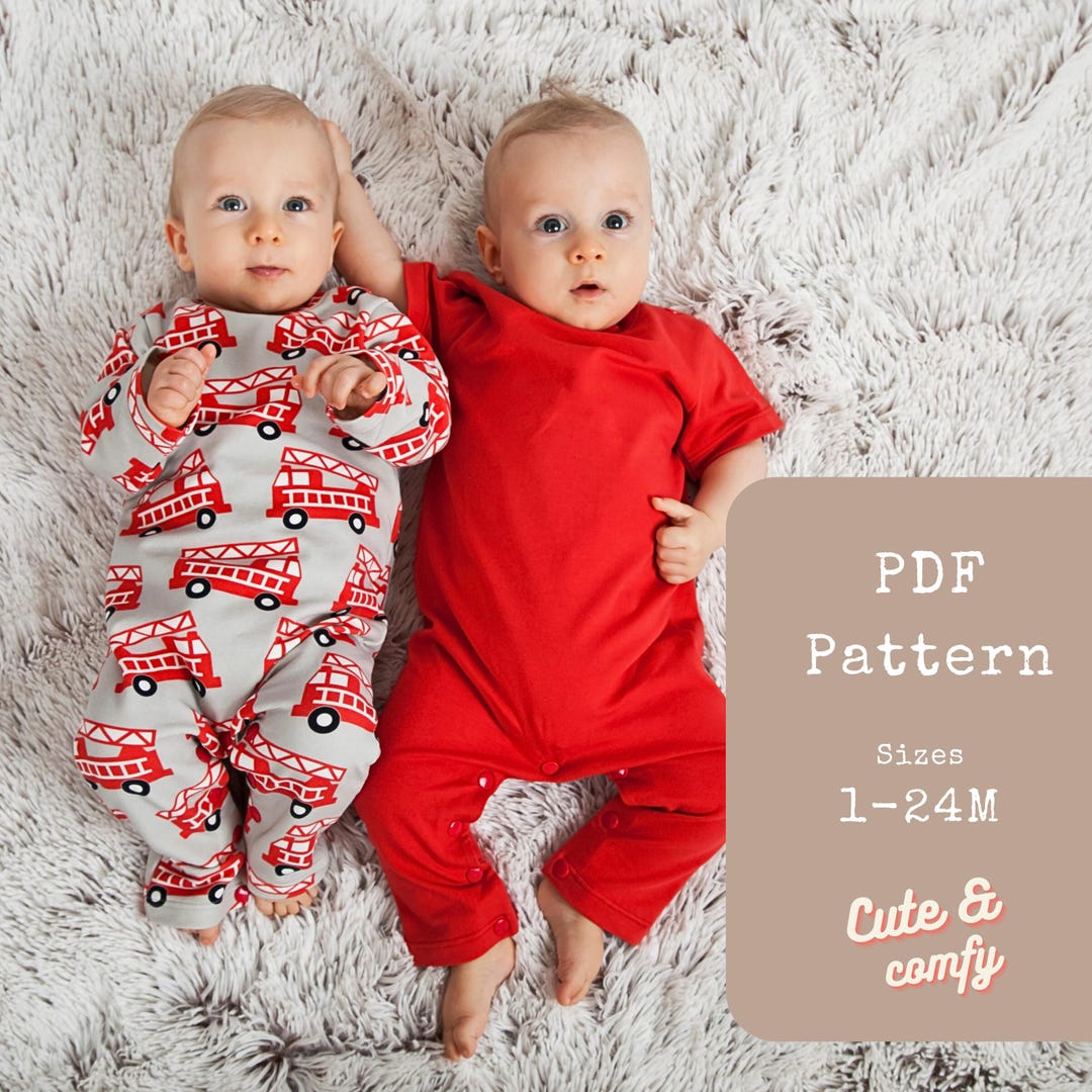 Baby Romper Sewing Pattern PDF | Boys Romper Pattern | Baby Clothes ...