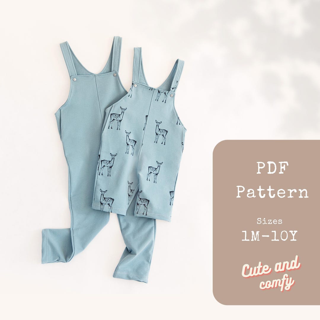 Overalls Sewing Pattern for Kids | Dungaree Sewing Pattern PDF | Overalls Pattern | Kids Pattern ...
