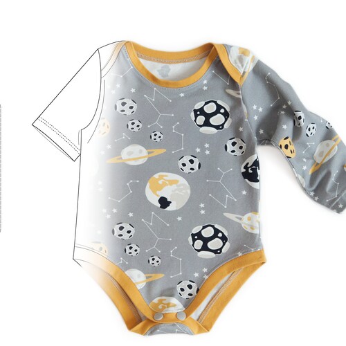 Baby Sleepsuit 11470 PDF Sewing Pattern From Minikrea | Etsy UK