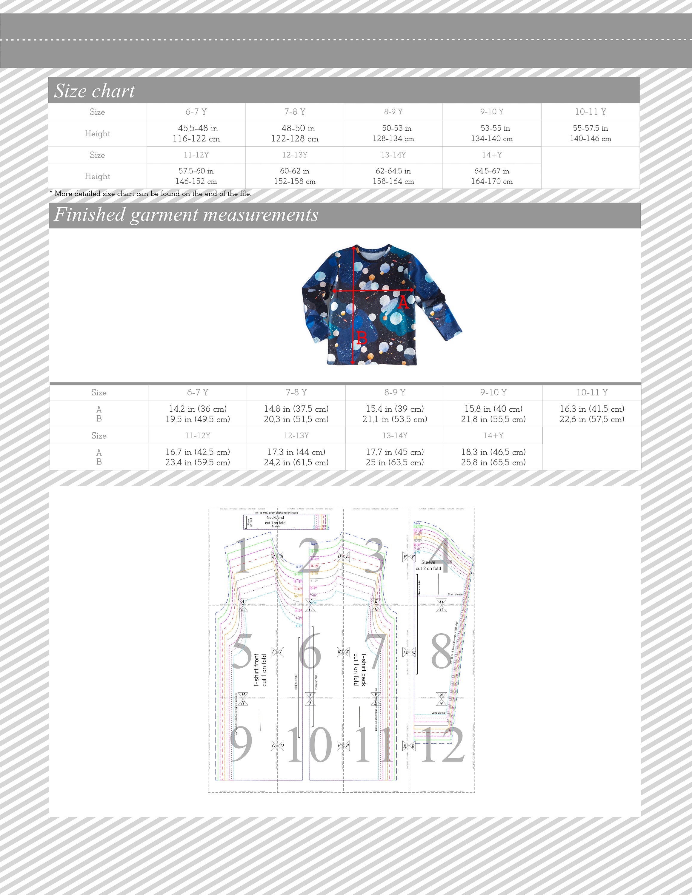 Junior T shirt Pattern Sizes 6 14 PDF Sewing Pattern
