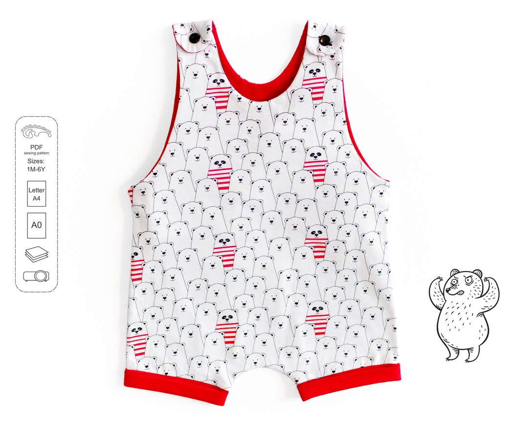 Short Leg Romper Sewing Pattern PDF Baby Romper Sewing - Etsy Australia