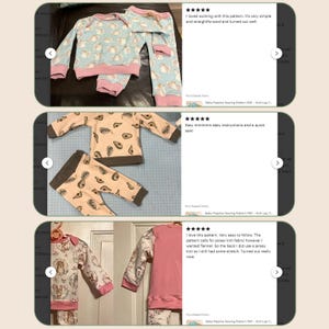 Baby Pajama Sewing Pattern PDF Knit Lap Tee and Pants Bundle Beginner ...