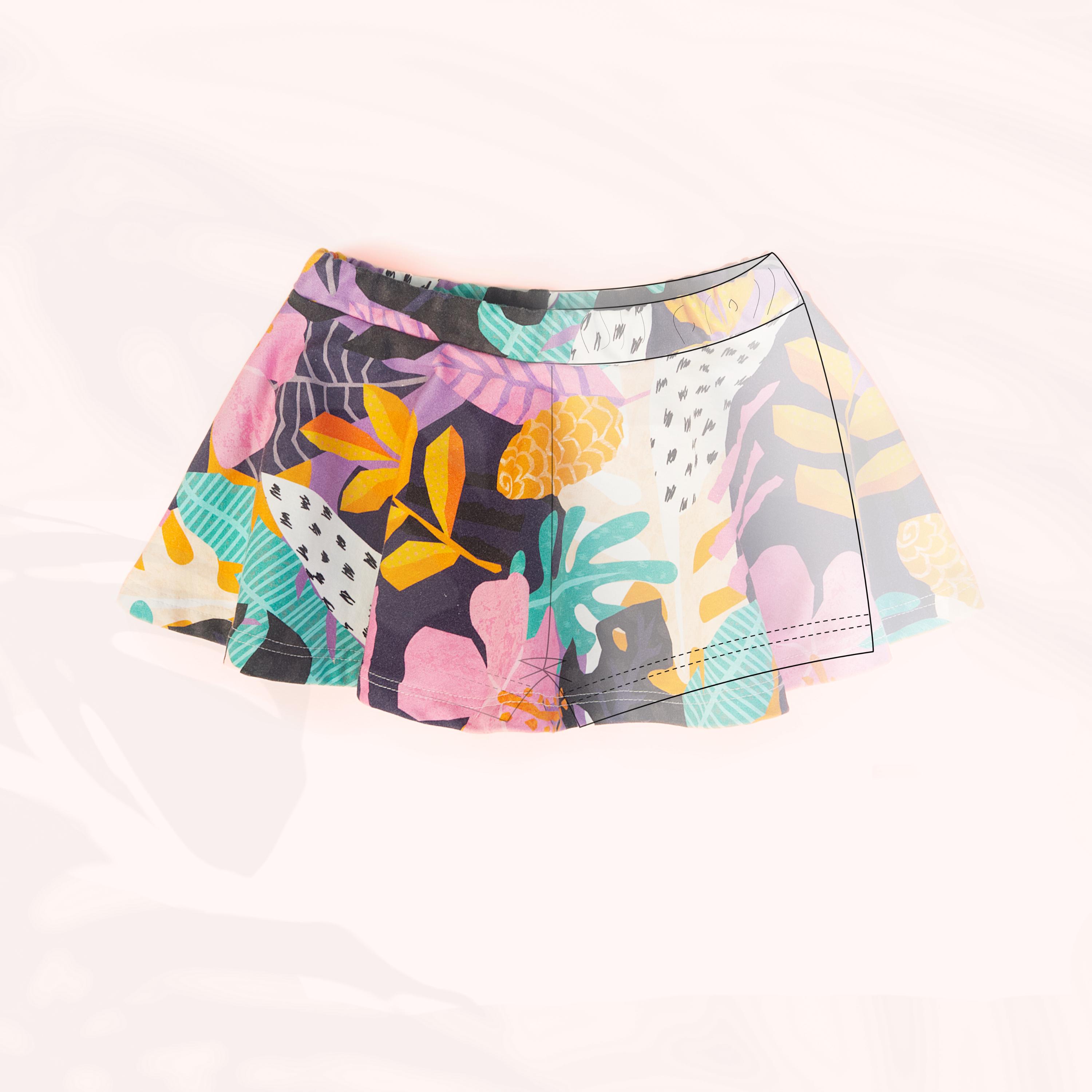 Girls Skort Pattern for Kids – Mini Skirt PDF Sewing Pattern – Easy ...