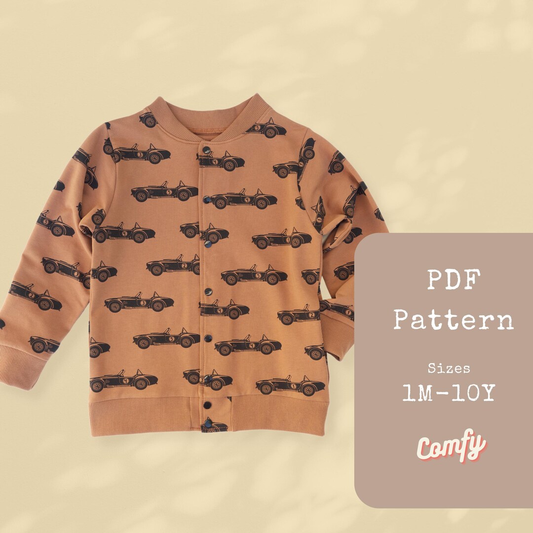 Bomber Jacket Sewing Pattern for Kids | Baby Jacket Sewing Pattern ...