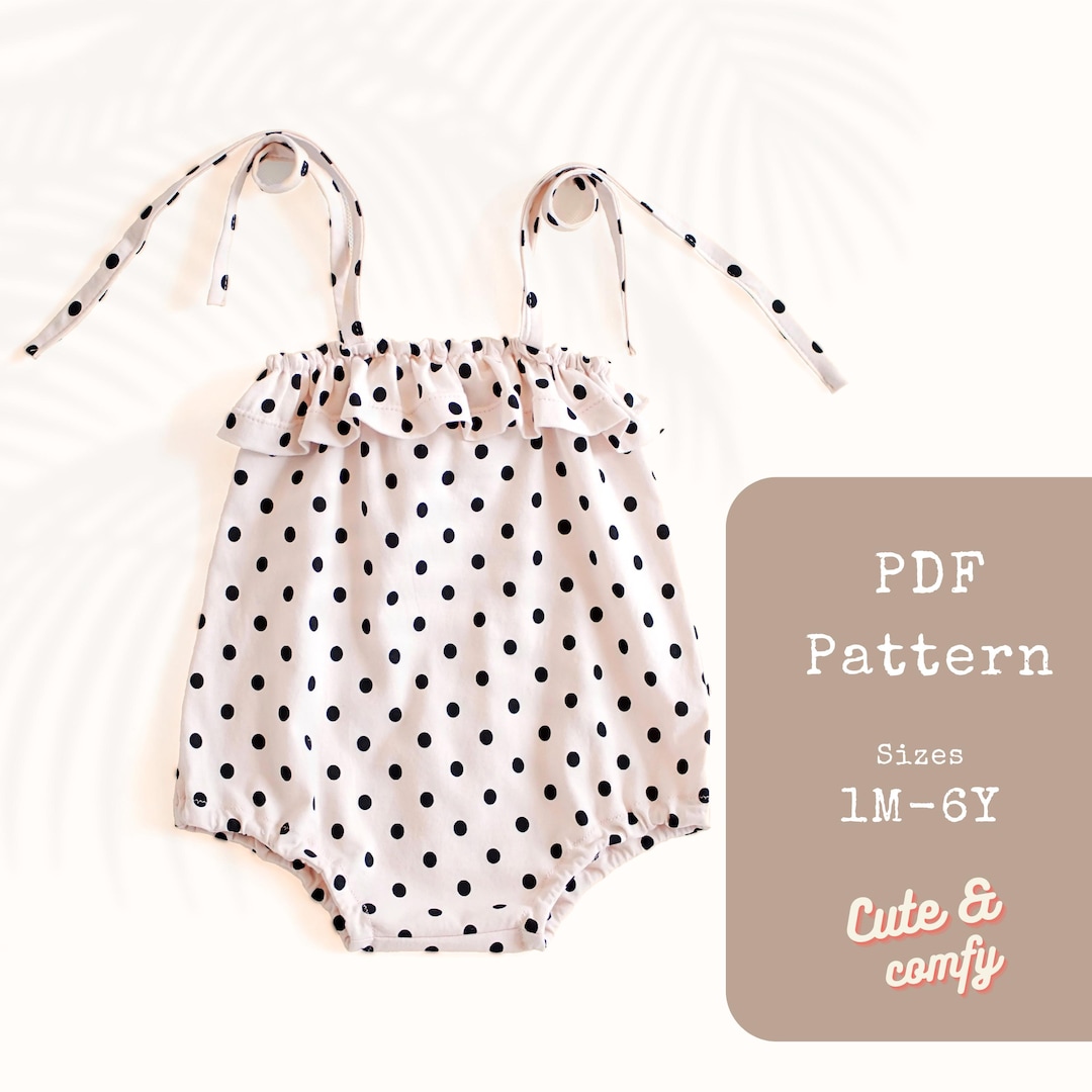Bubble Romper Pattern for Baby Girl – Baby Romper Sewing Pattern PDF ...