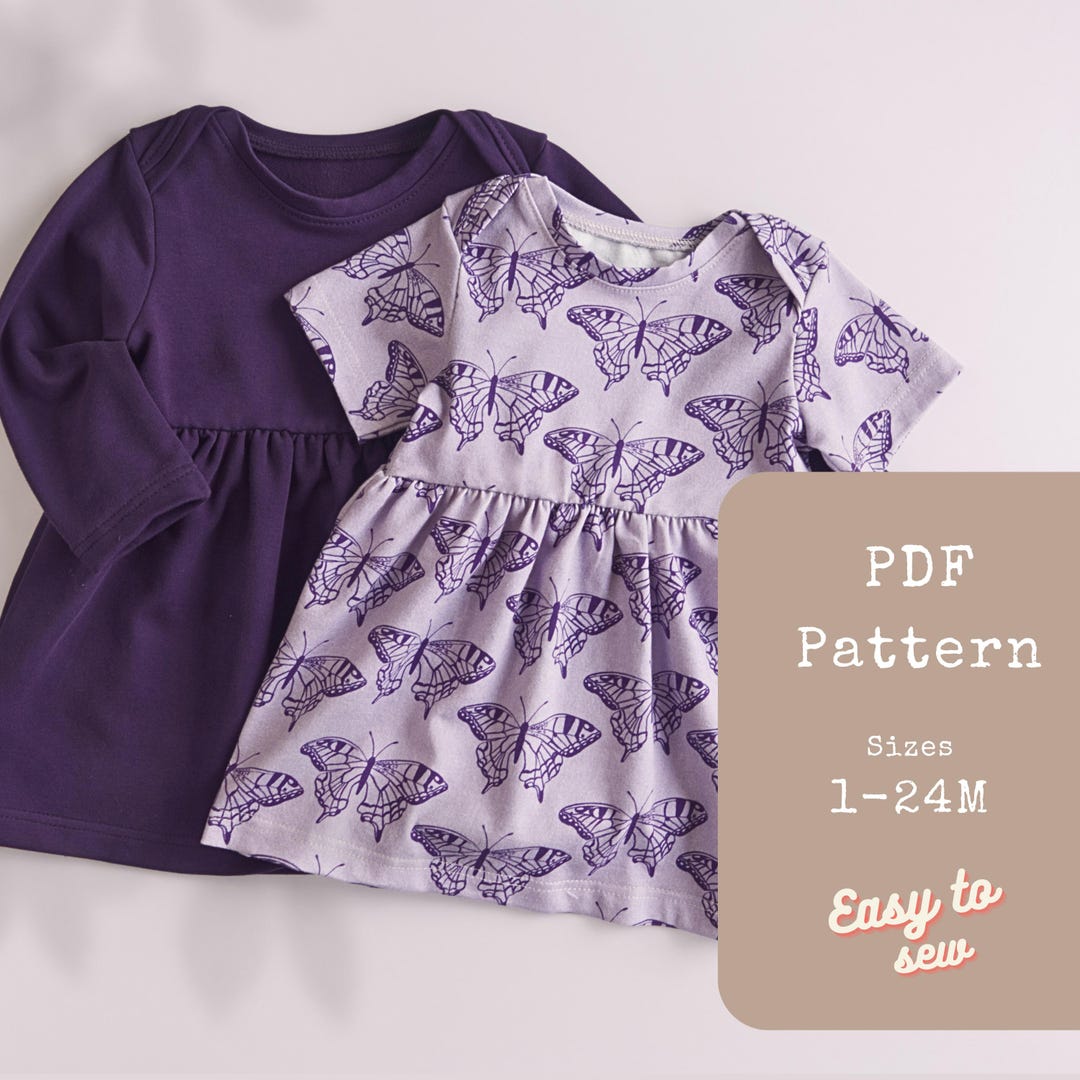 Baby Dress Sewing Pattern PDF | Beginner Baby Girl Dress Pattern | Baby ...