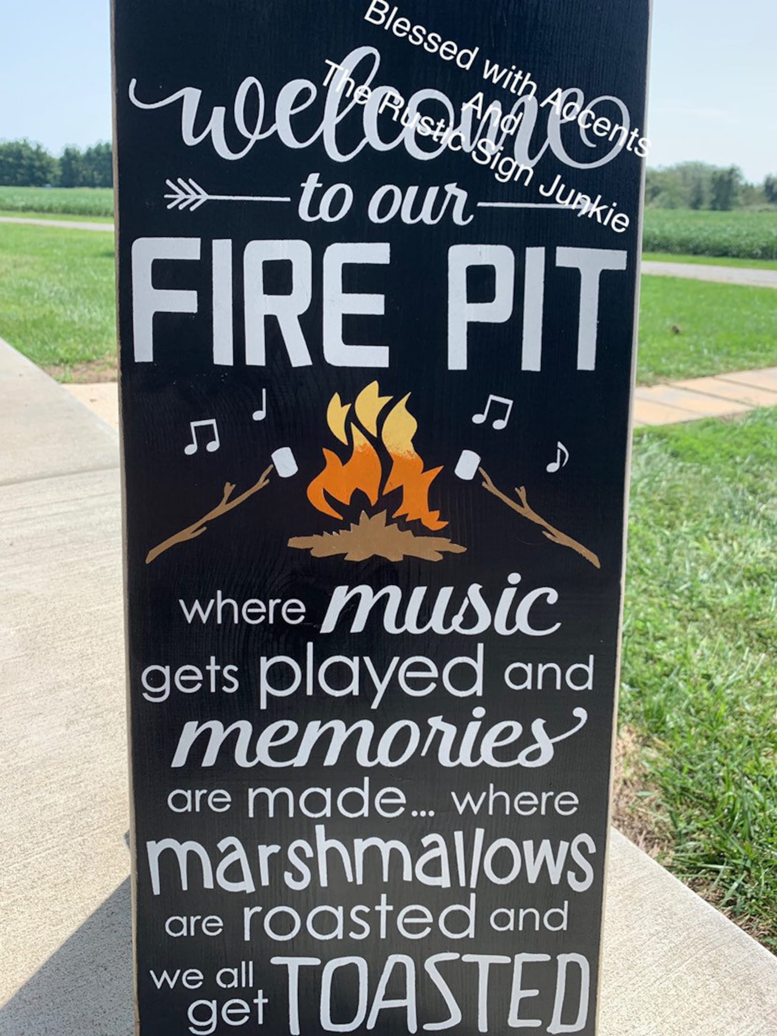 Welcome to our Fire Pit sign camping signs Camping rules | Etsy