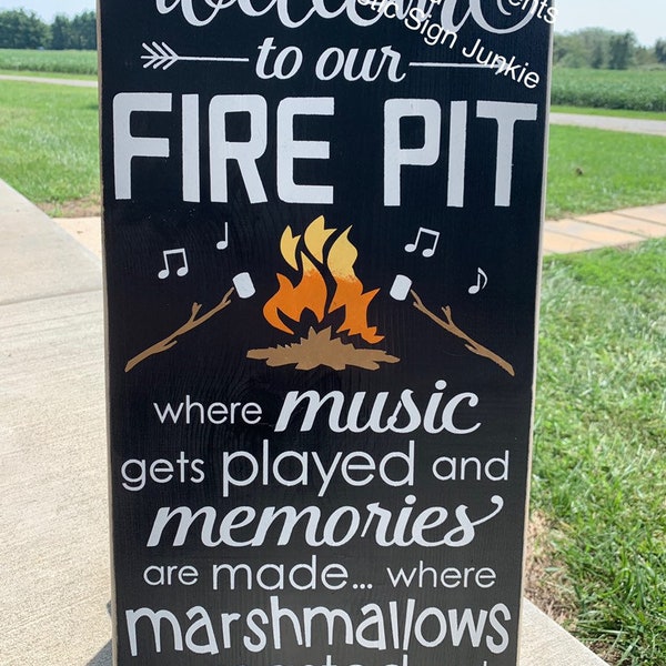 Fire Pit Sign - Etsy