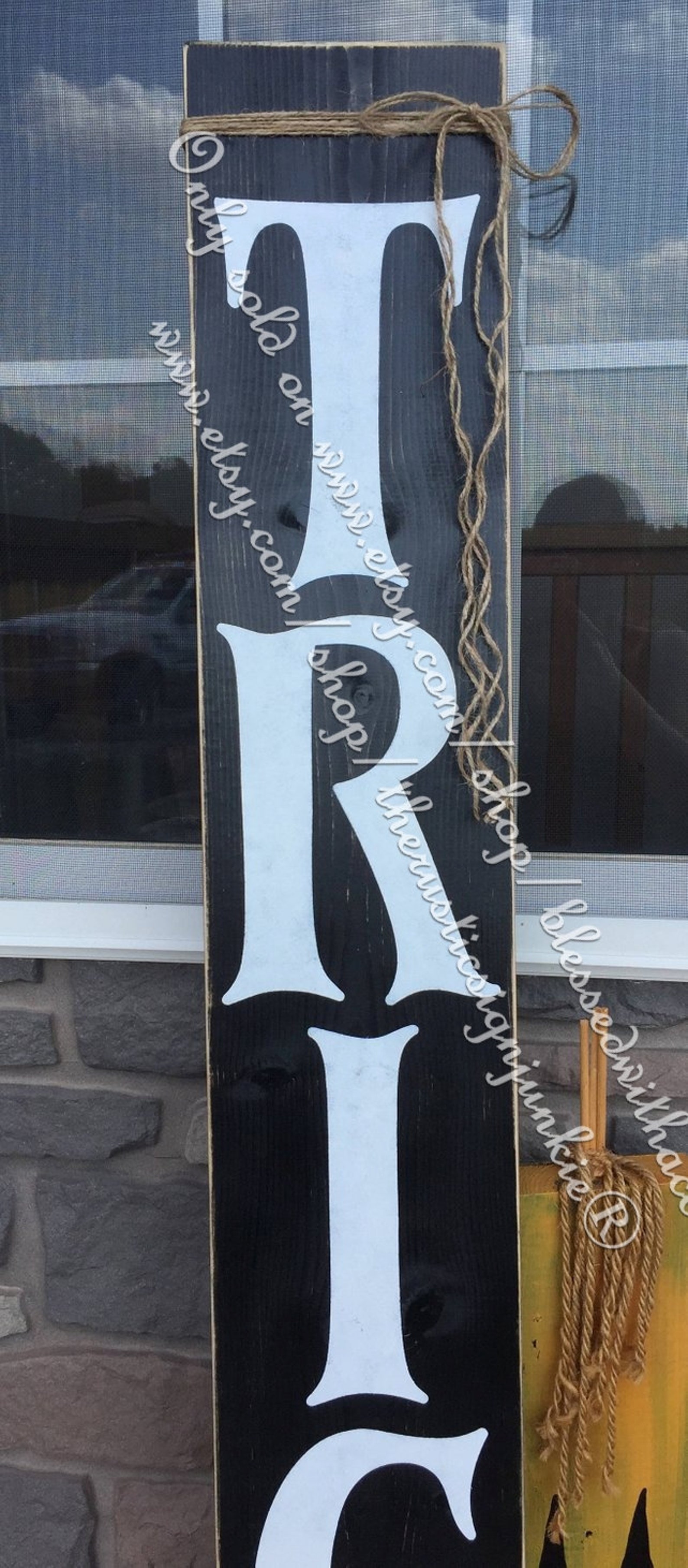 Rustic Halloween Porch Sign, Trick or Treat Sign, Primitive Wood ...