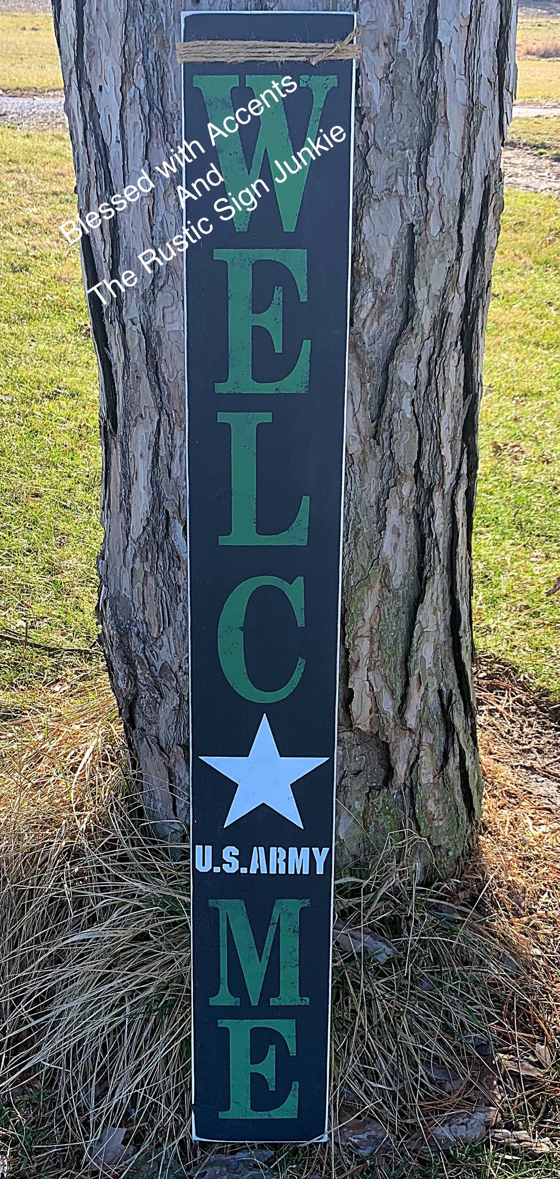 Large Welcome Porch Sign Army Sign Military Signfront Door - Etsy