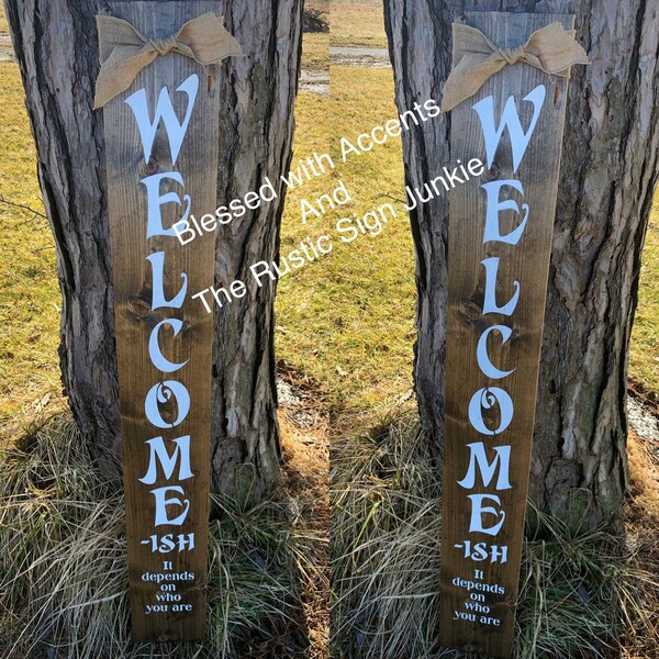 Rustic Welcome Sign - Etsy