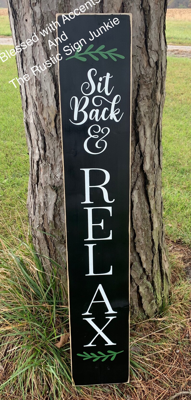 Large Welcome Porch Sign Sit Back and Relax Porch Signfront - Etsy
