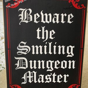 Dungeons and Dragons Sign, D&D Sign, Dungeon and Dragons Gift, Beware ...