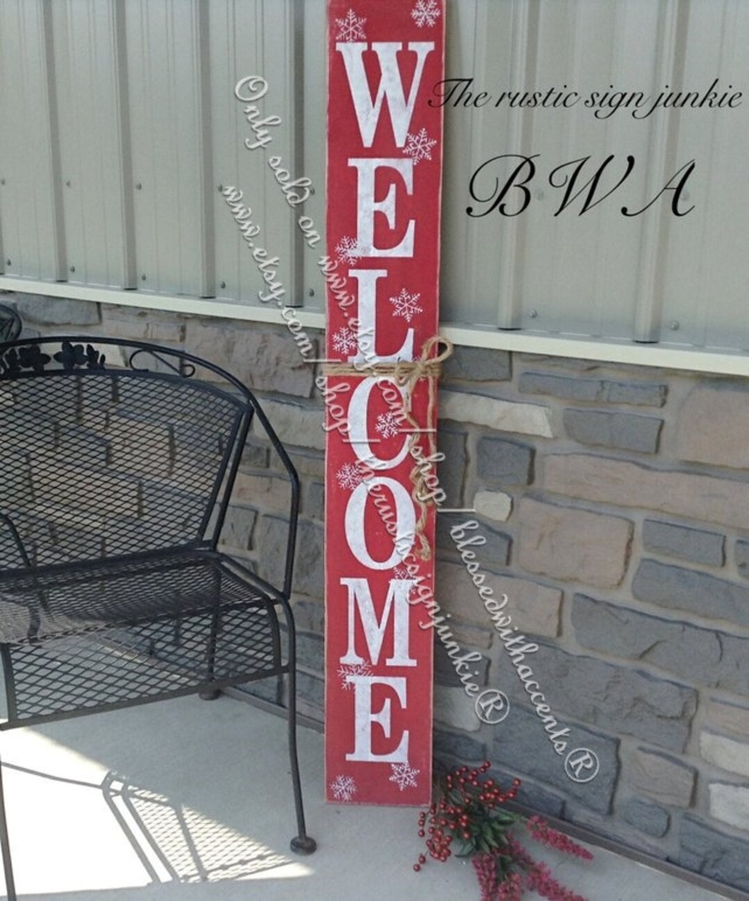 Rustic Christmas Decor, Christmas Welcome Sign, Christmas Signs ...