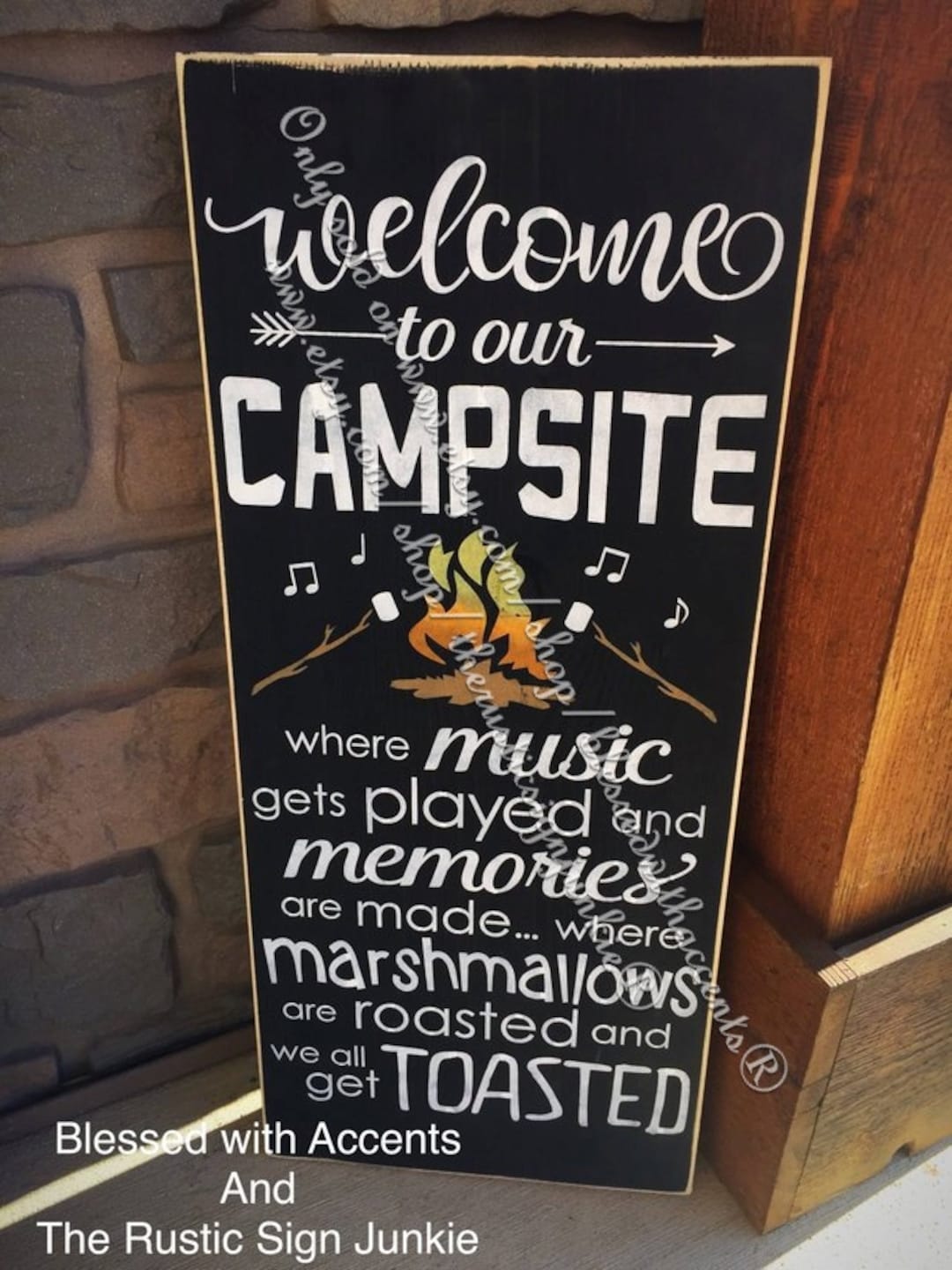 Welcome to Our Campsite Sign, Camping Signs, Camping Rules Sign ...