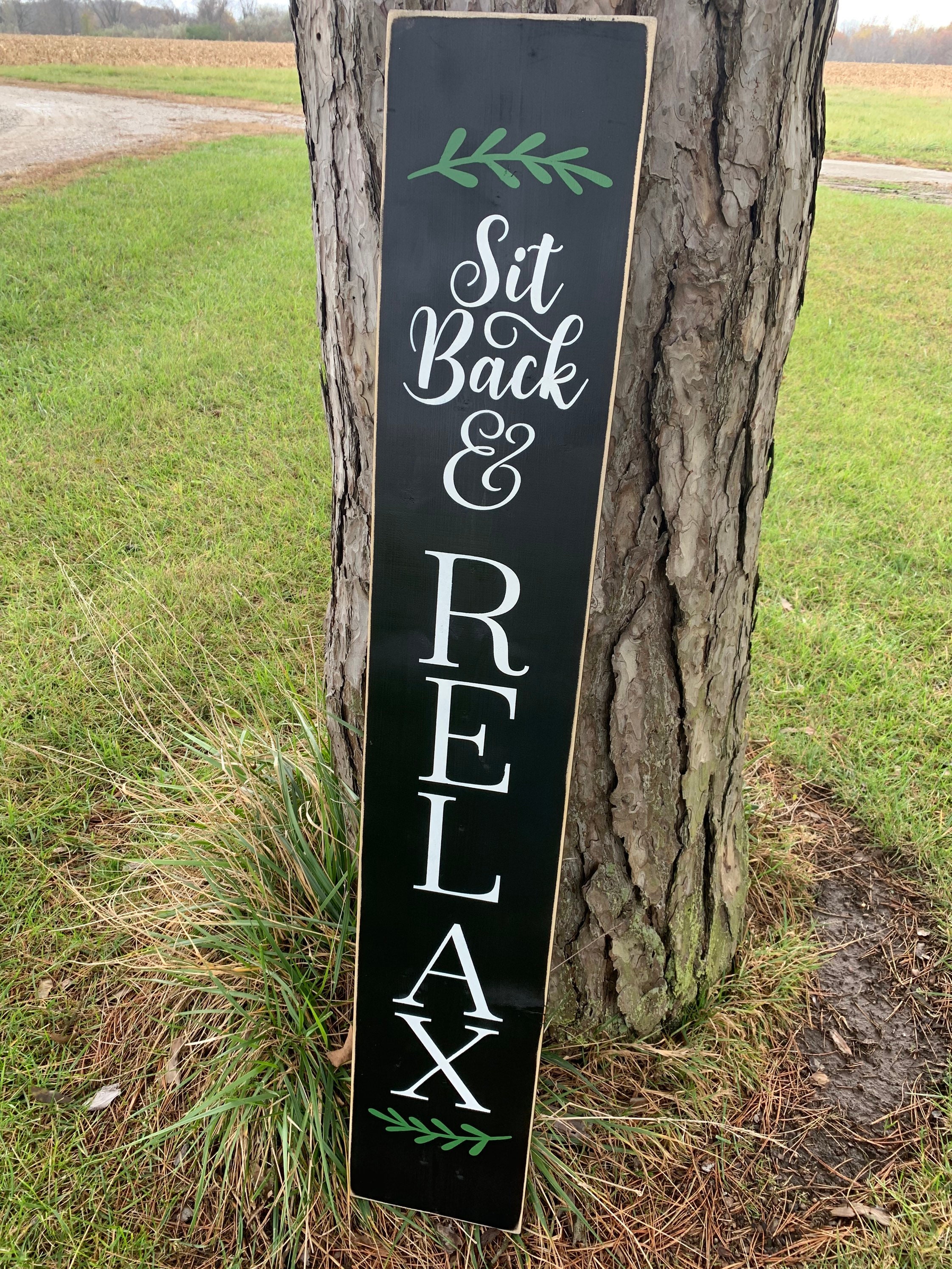 Large Welcome Porch Sign Sit Back and Relax Porch Signfront | Etsy