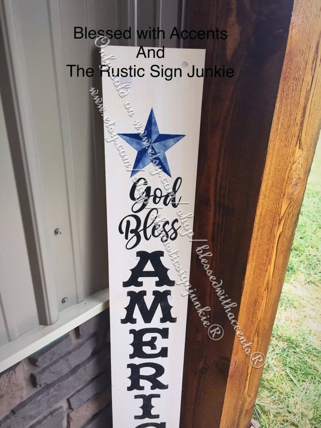 Large Welcome Signs, God Bless America Sign, Rustic Wood Welcome Signs ...