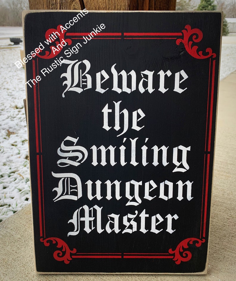 Dungeons and Dragons Sign D&D Sign Dungeon and Dragons Gift | Etsy