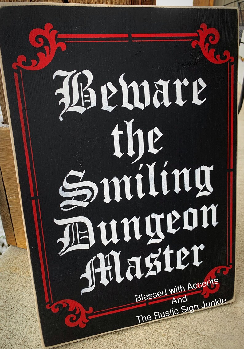 Dungeons and Dragons Sign D&D Sign Dungeon and Dragons Gift | Etsy