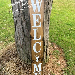 Welcome Porch Sign, Front Door Decor, Deer Hunting Decor, Deer Hunting ...