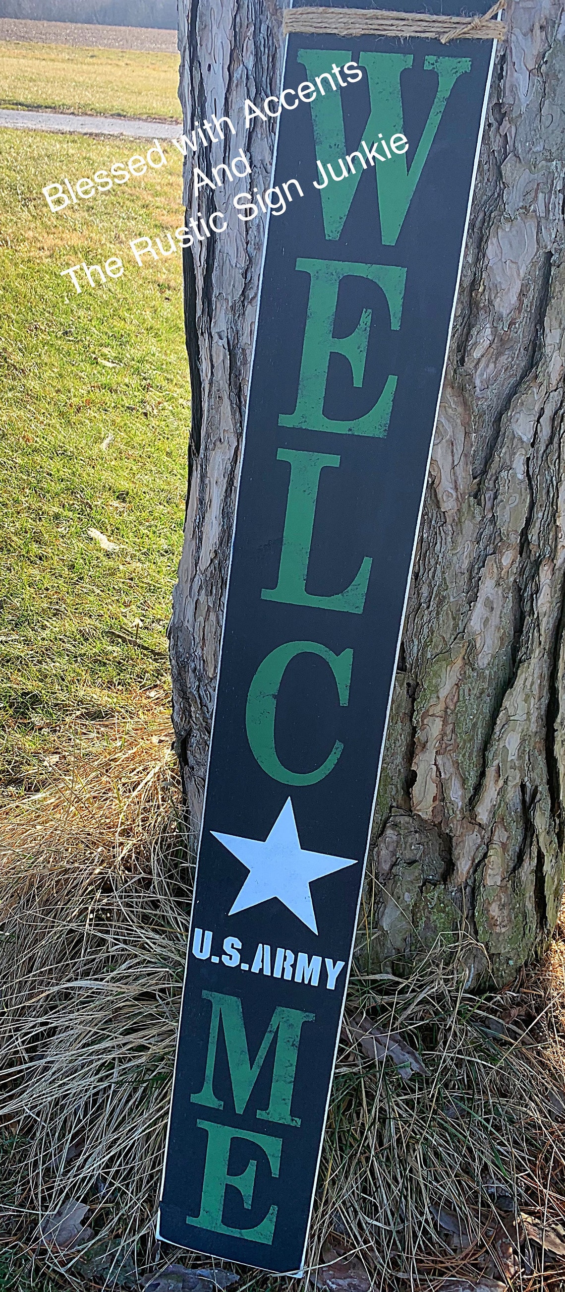Large Welcome Porch Sign Army Sign Military Signfront Door - Etsy
