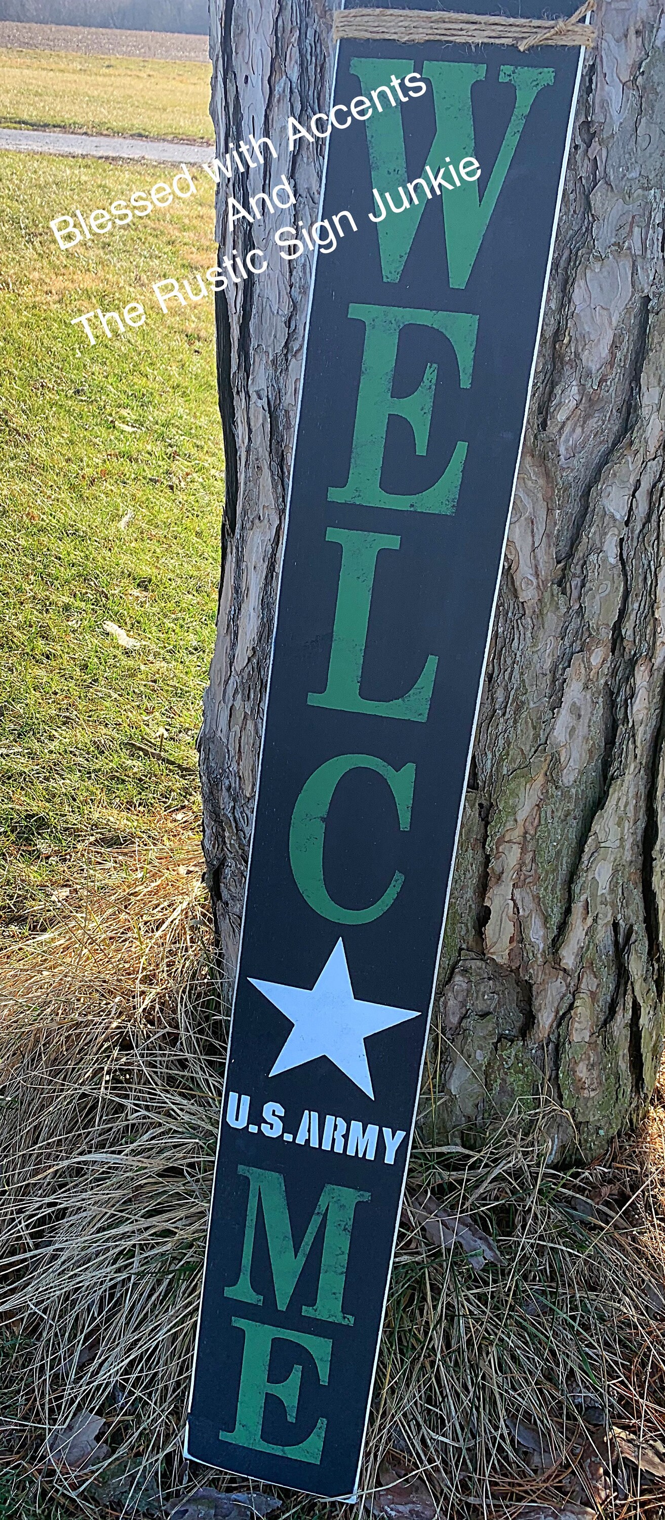 Large Welcome Porch Sign Army Sign Military Signfront Door | Etsy