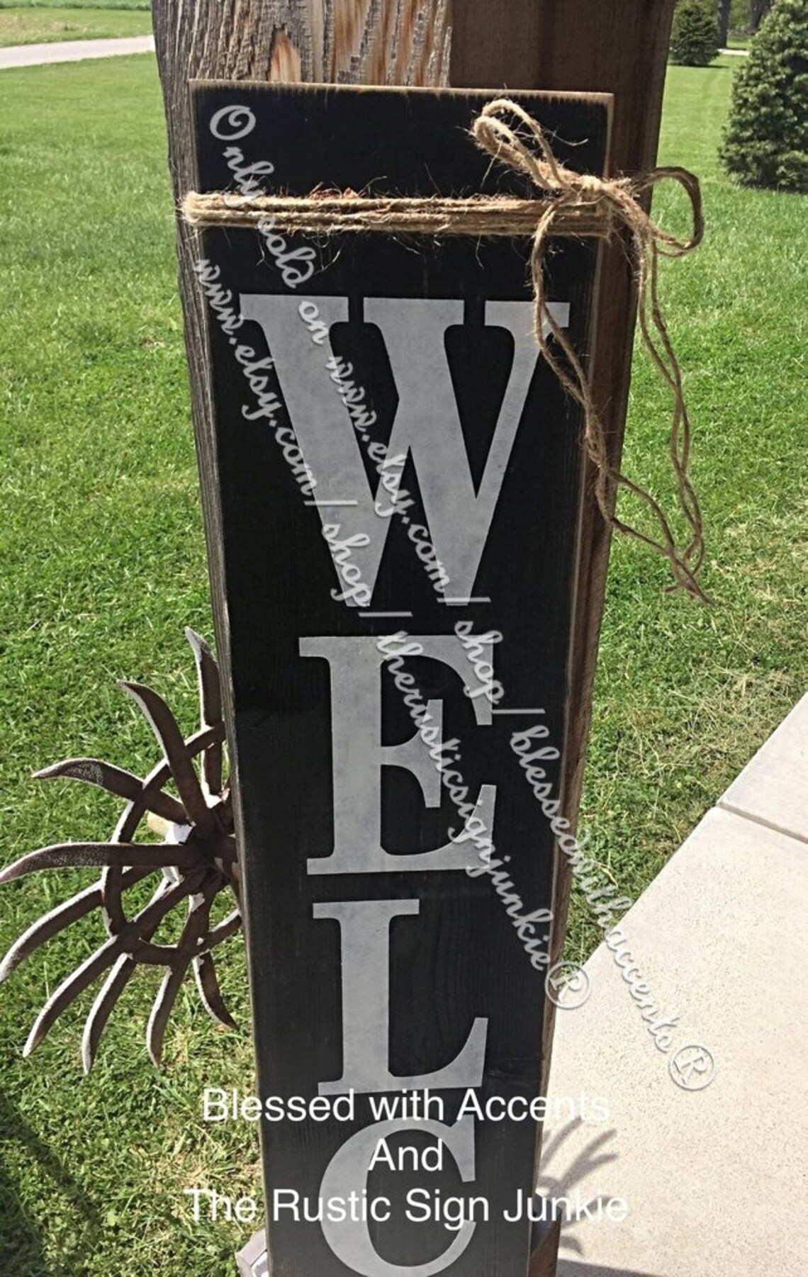 Large Welcome Signs Porch Decor Rustic Wood Welcome Signs | Etsy