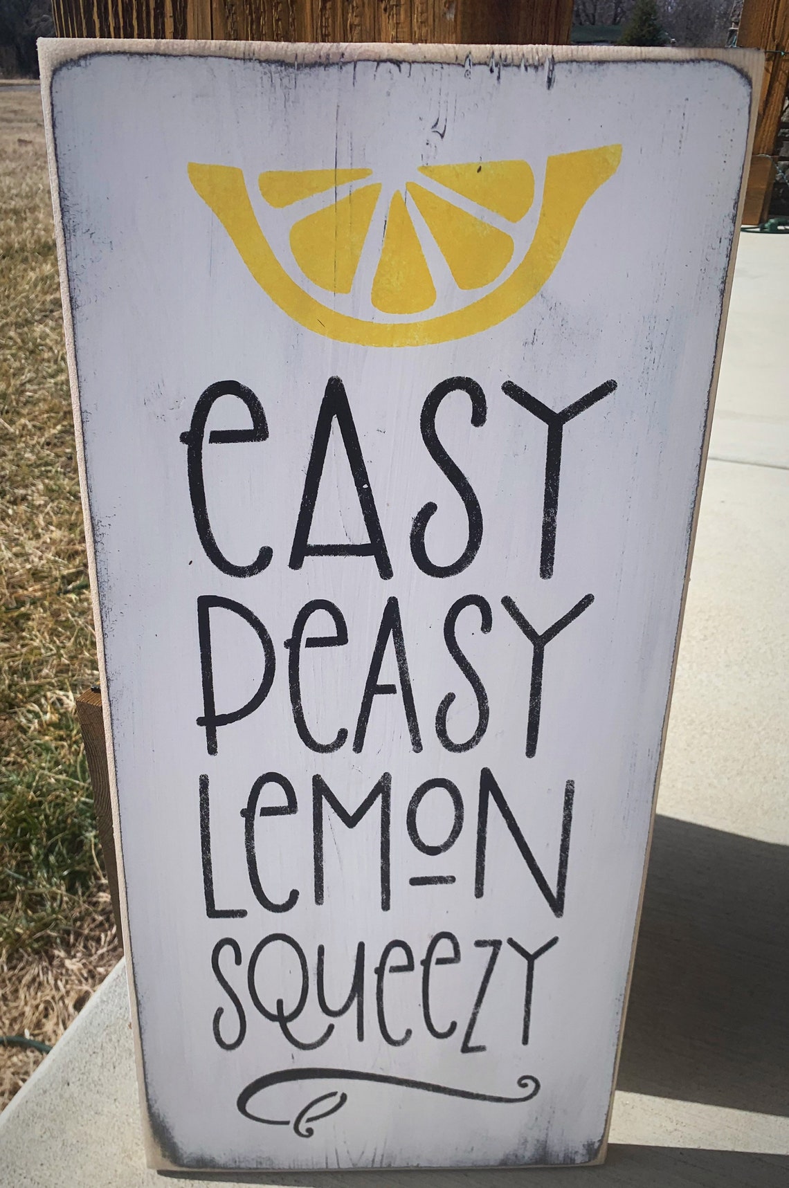 Easy Peasy Lemon Squeezy Sign Lemon Decor Lemon Signs - Etsy