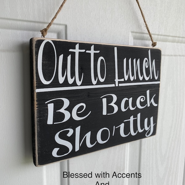 Be Back Shortly Sign - Etsy