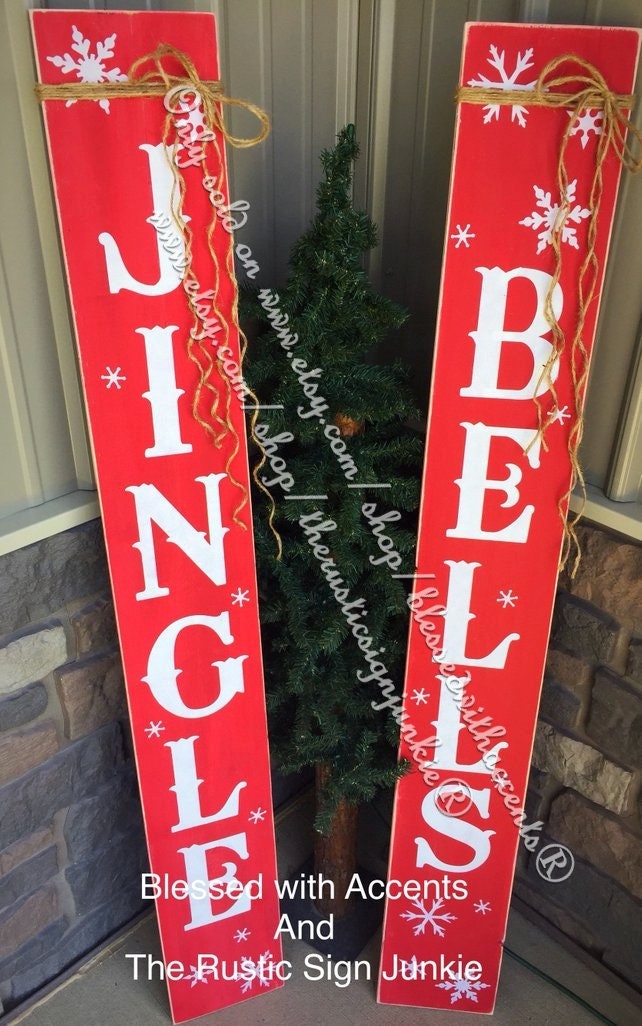 Large Porch Signs Primitive Christmas Decor Rustic Christmas | Etsy