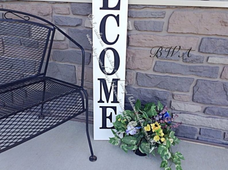 Large welcome signs Rustic wood welcome signs Welcome porch | Etsy